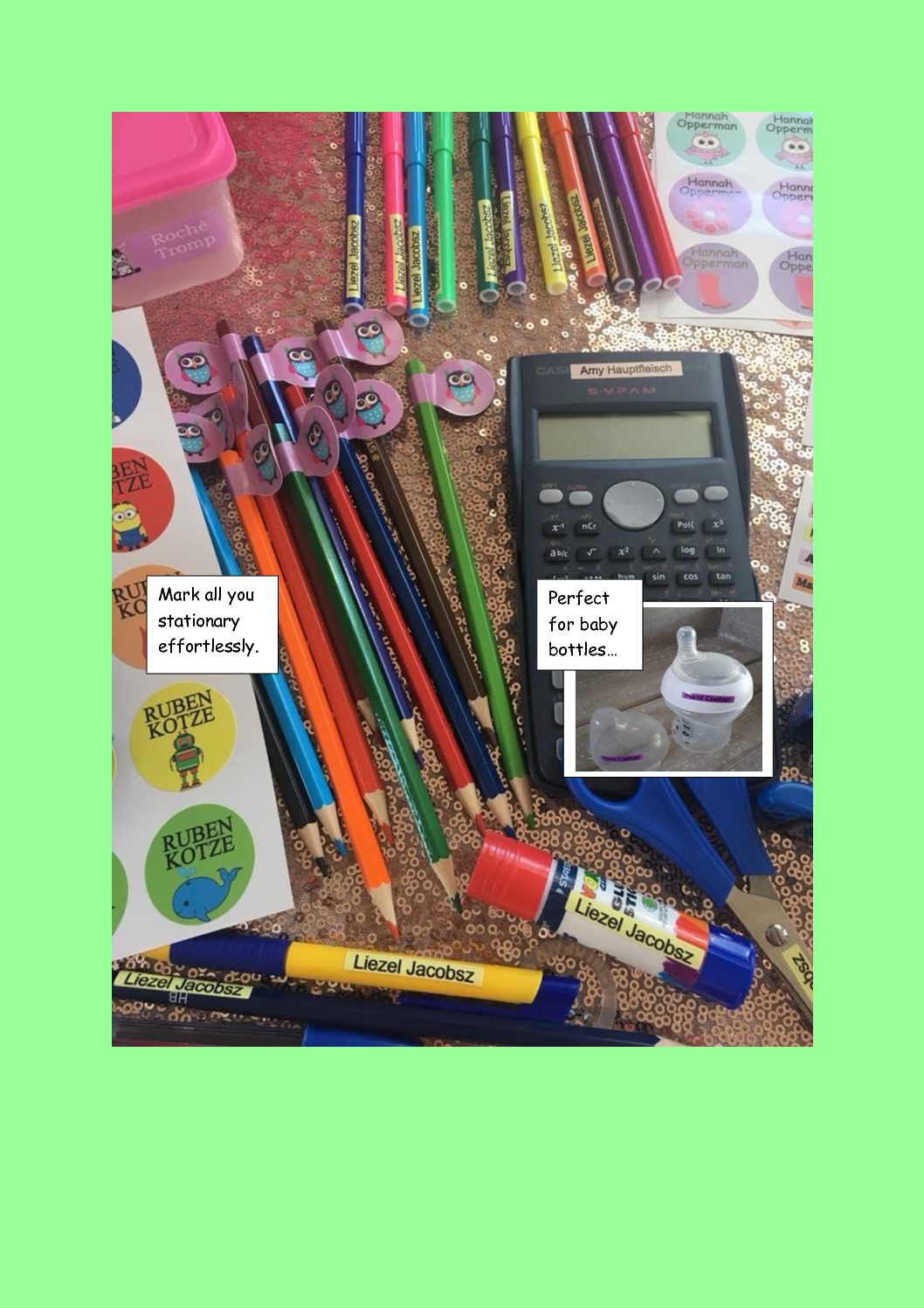 Pencil label plain – Polkadotlabels